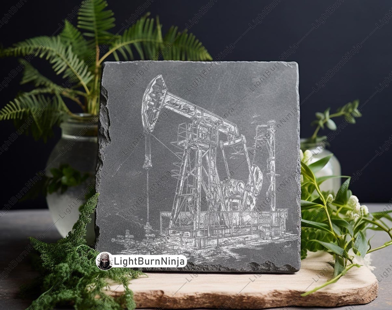 Crude Oil Pumpjack Rig Oilfield Diesel Fuel Petroleum Factory Laser ...