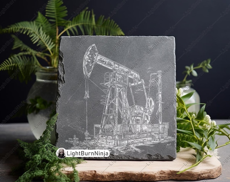 Crude Oil Pumpjack Rig Oilfield Diesel Fuel Petroleum Factory Laser ...