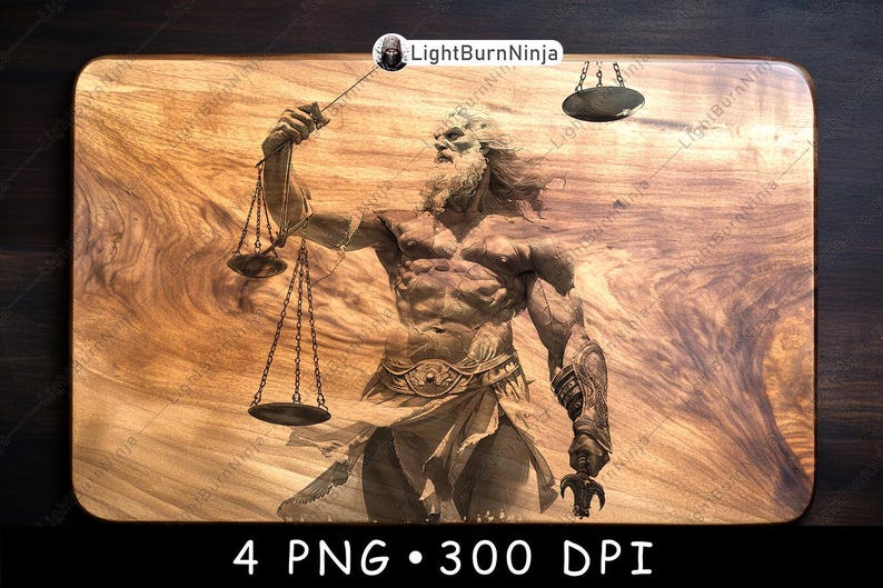 Zeus Holding Scales Justice Balance Law Greek Myth Ancient Laser File ...
