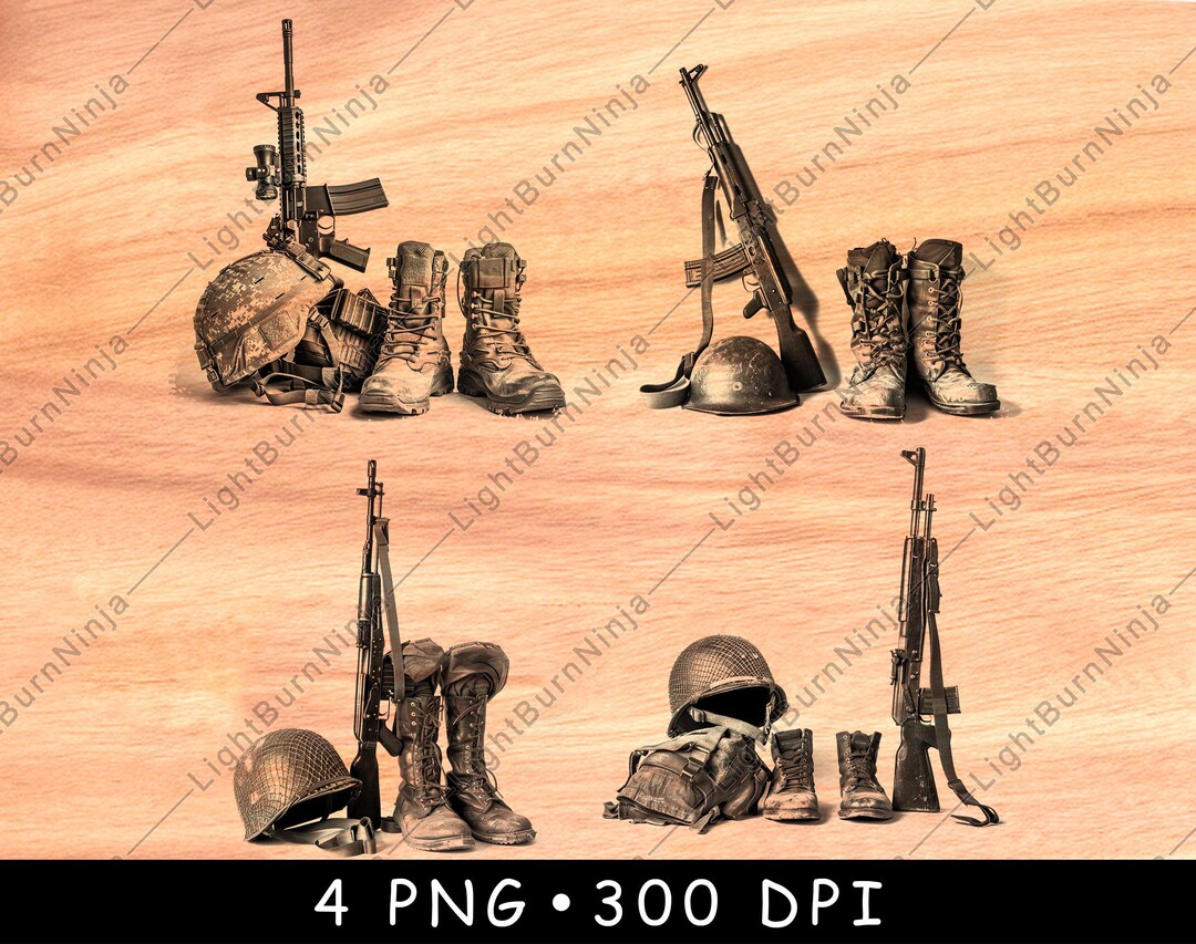 Military Tactical Gear Helmet Rifle Boots Soldier Memorial Laser File ...