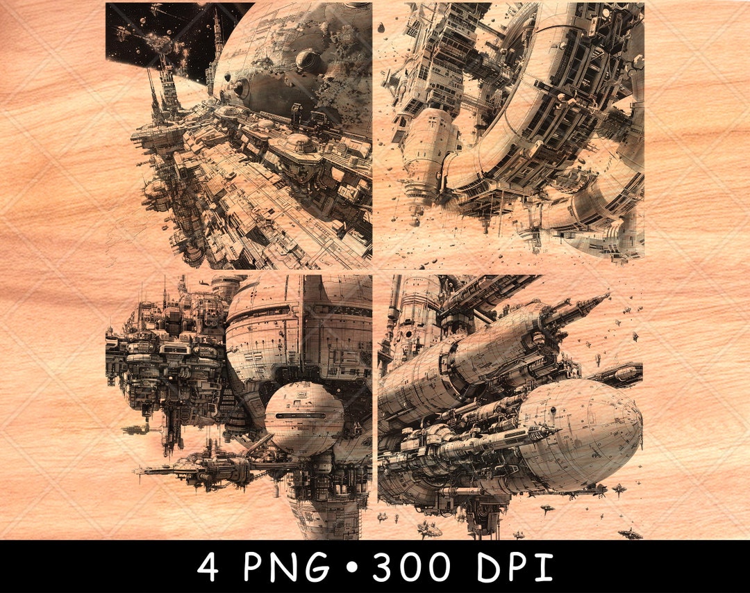 Space Megastructure Cosmic Craft Galactic AI Sphere Astronaut Laser ...