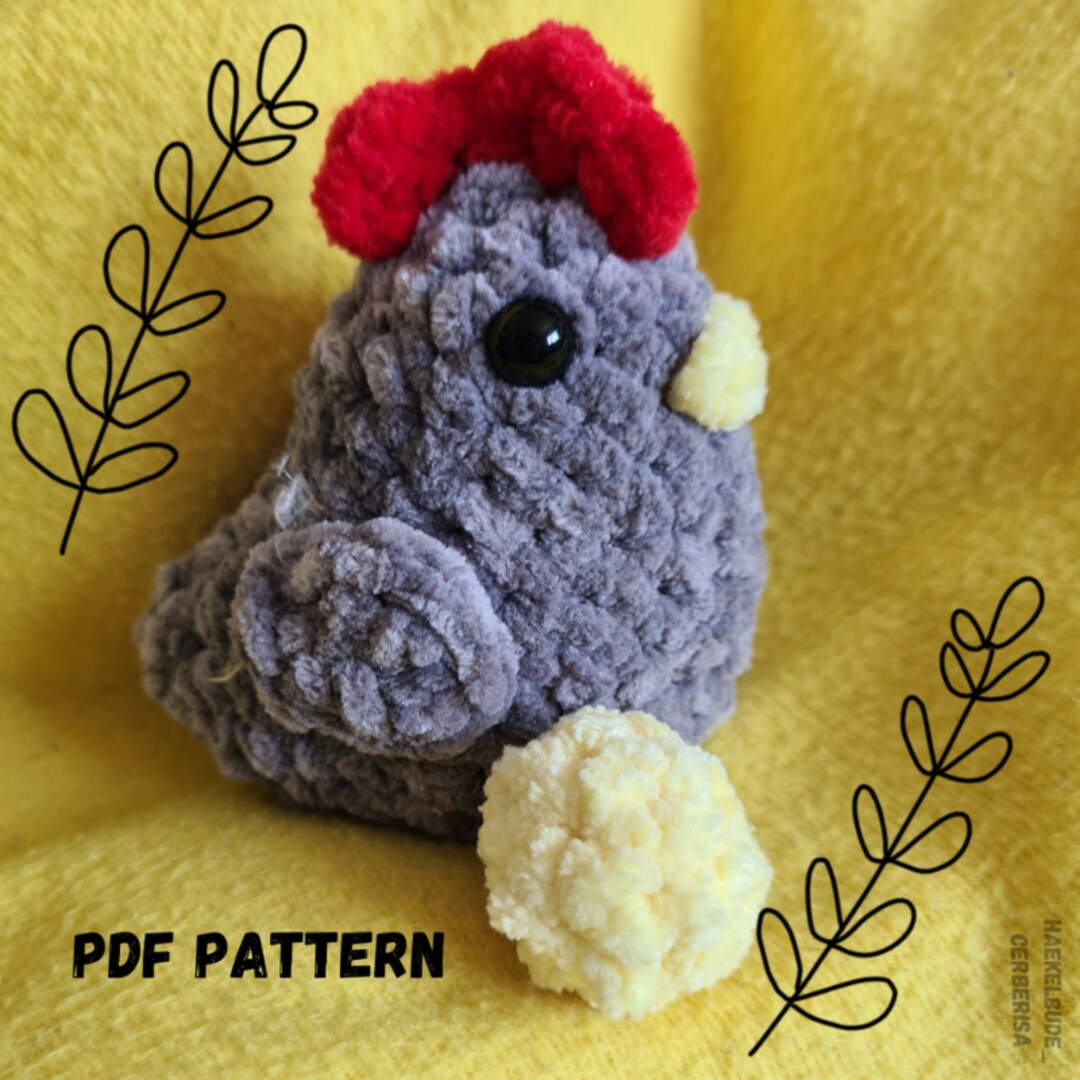 Francine the Chicken Crochet Pattern Crochet Pattern Chicken With Egg ...