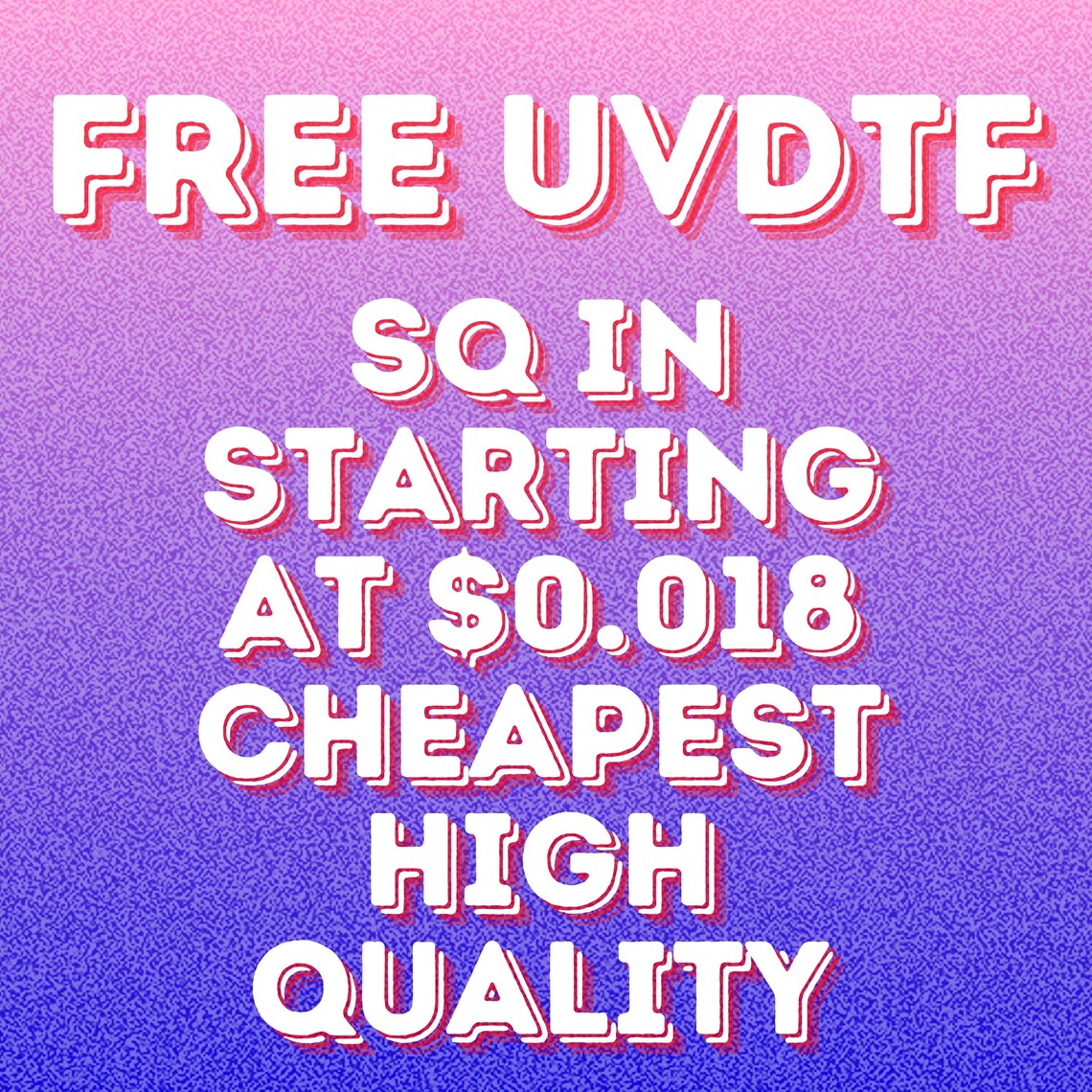 Uvdtf Custom FILM Sheet, Full Color UVDTF, Ready to Apply, Express ...