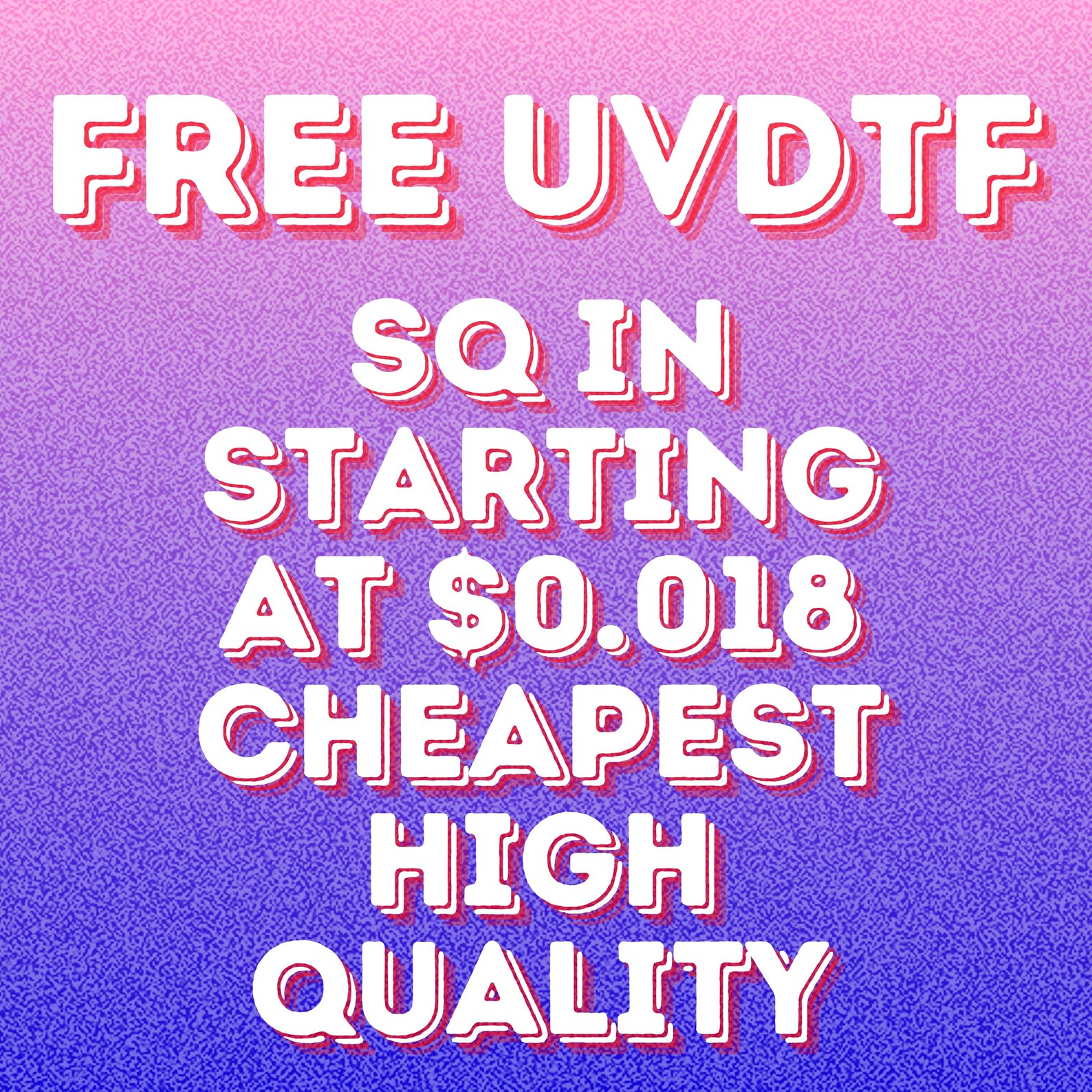 Uvdtf Custom FILM Sheet, Full Color UVDTF, Ready to Apply, Express ...