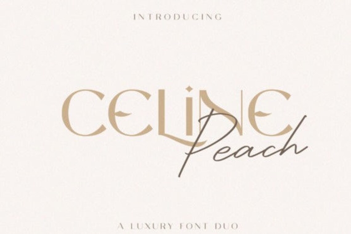 Celine Peach Font, Elegant Font, Calligraphy Font, Modern Font ...