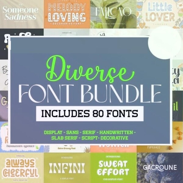 Font Bundle - Etsy