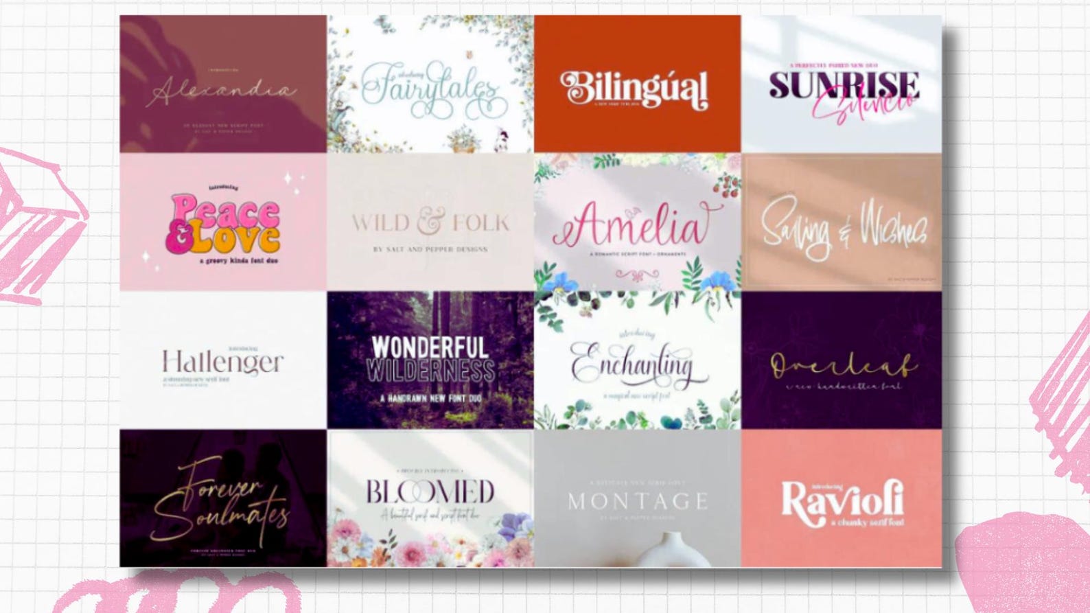 Fonts, Font Bundles, 200+ Fonts, Craft Fonts, Procreate Fonts, Planner ...