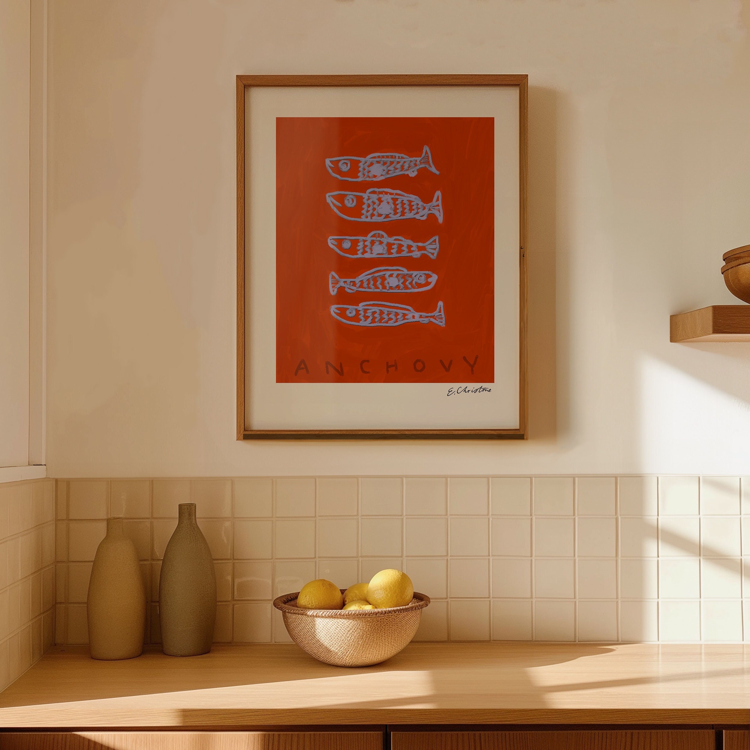 Anchovy, Fine Art Print by E. Christine- Modern Art - Etsy