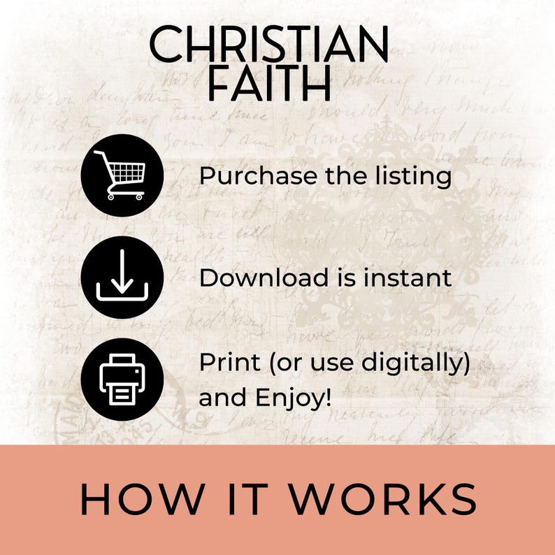 Christian Watercolor Digital Papers: Faith, Bible, Cross (A4 Printable ...