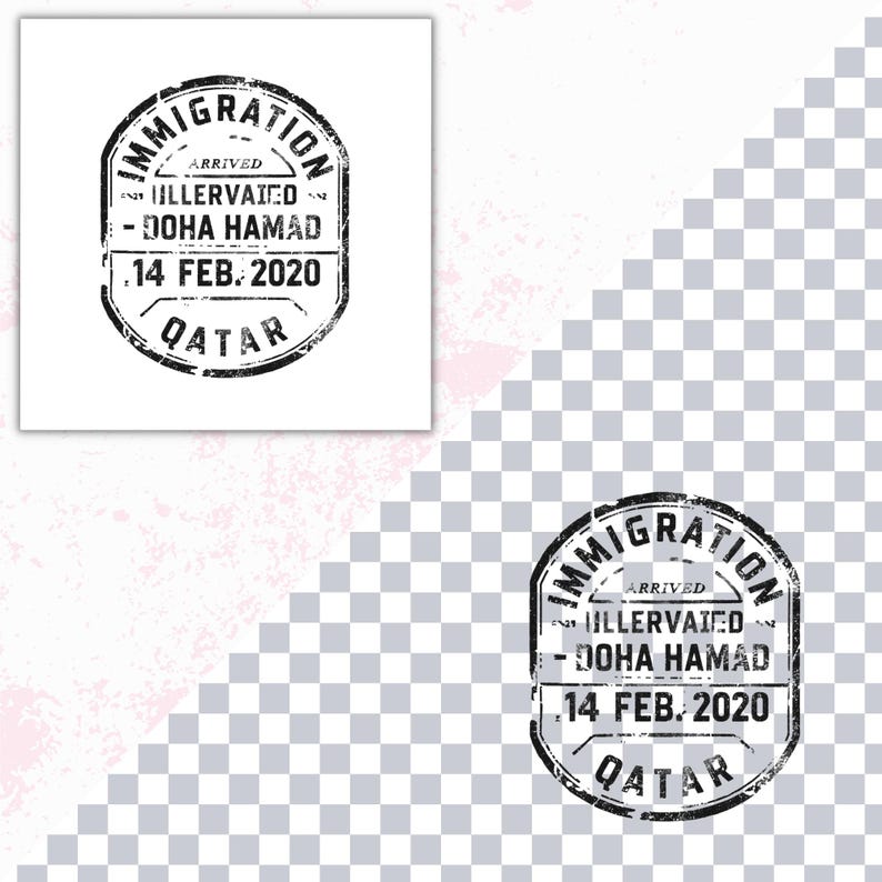 Passport Stamp PNG Bundle, 30 Travel Immigration Clipart Stamps With ...
