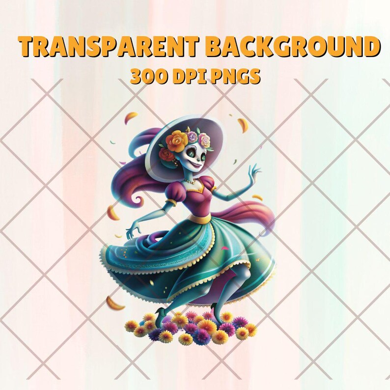 Dia De Los Muertos Clipart Bundle | 25 Colorful Sugar Skulls, Skeletons ...