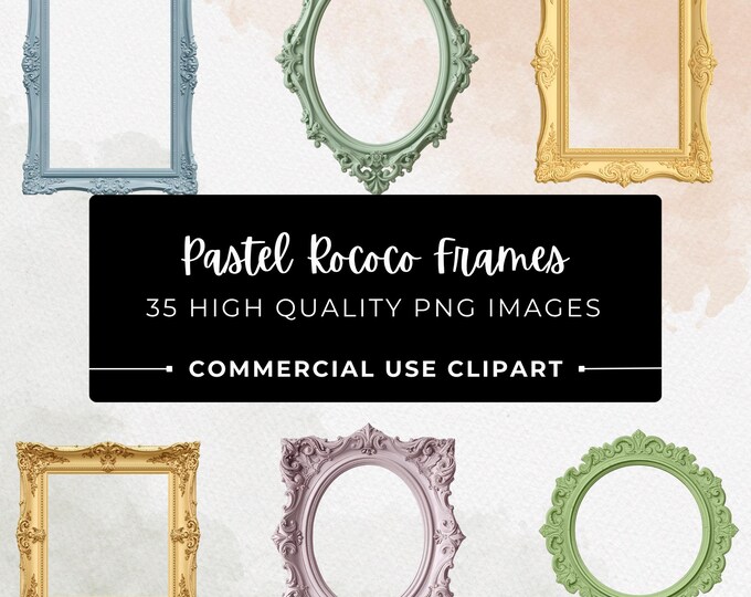 Victorian Frames Clipart: Shabby Chic, Coquette, Pastel Pink (digital ...