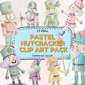 25 Pastel Nutcracker Pngs Clip Art for Crafts & DIY Christmas Pastel ...