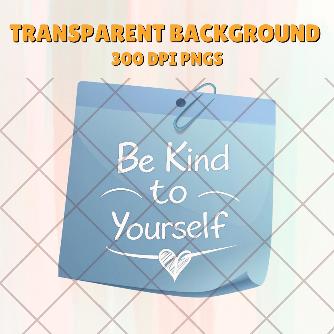 30 Positive Self-affirmation Sticky Notes Clipart | Digital PNG | Cute ...