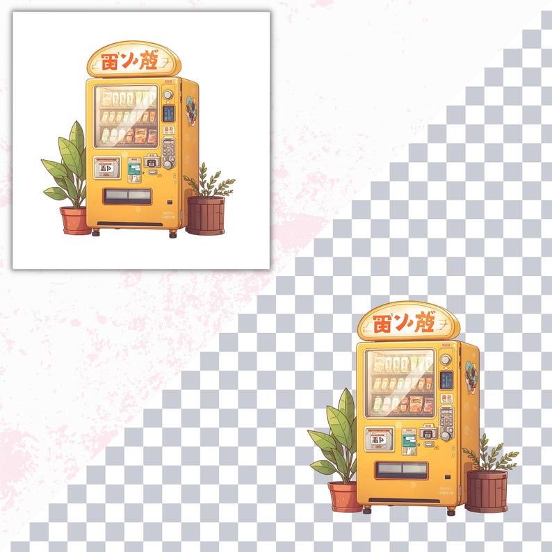 Kawaii Vending Machine Clipart – Japanese Style Pngs (digital Download) - Etsy
