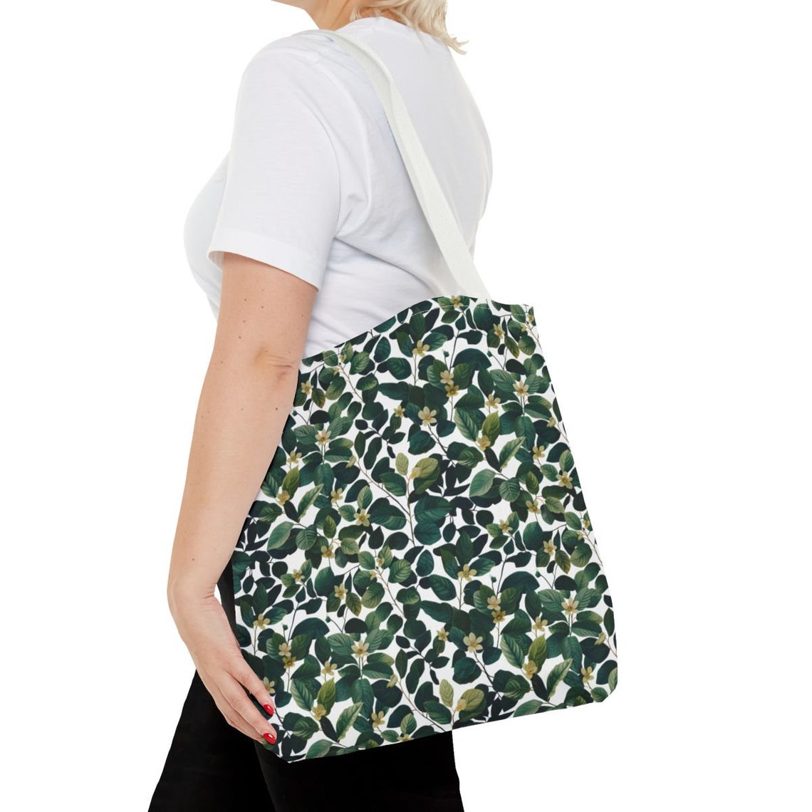 Cottagecore Fall Tote Bag Botanical Leaves Shopping Bag Forestcore ...