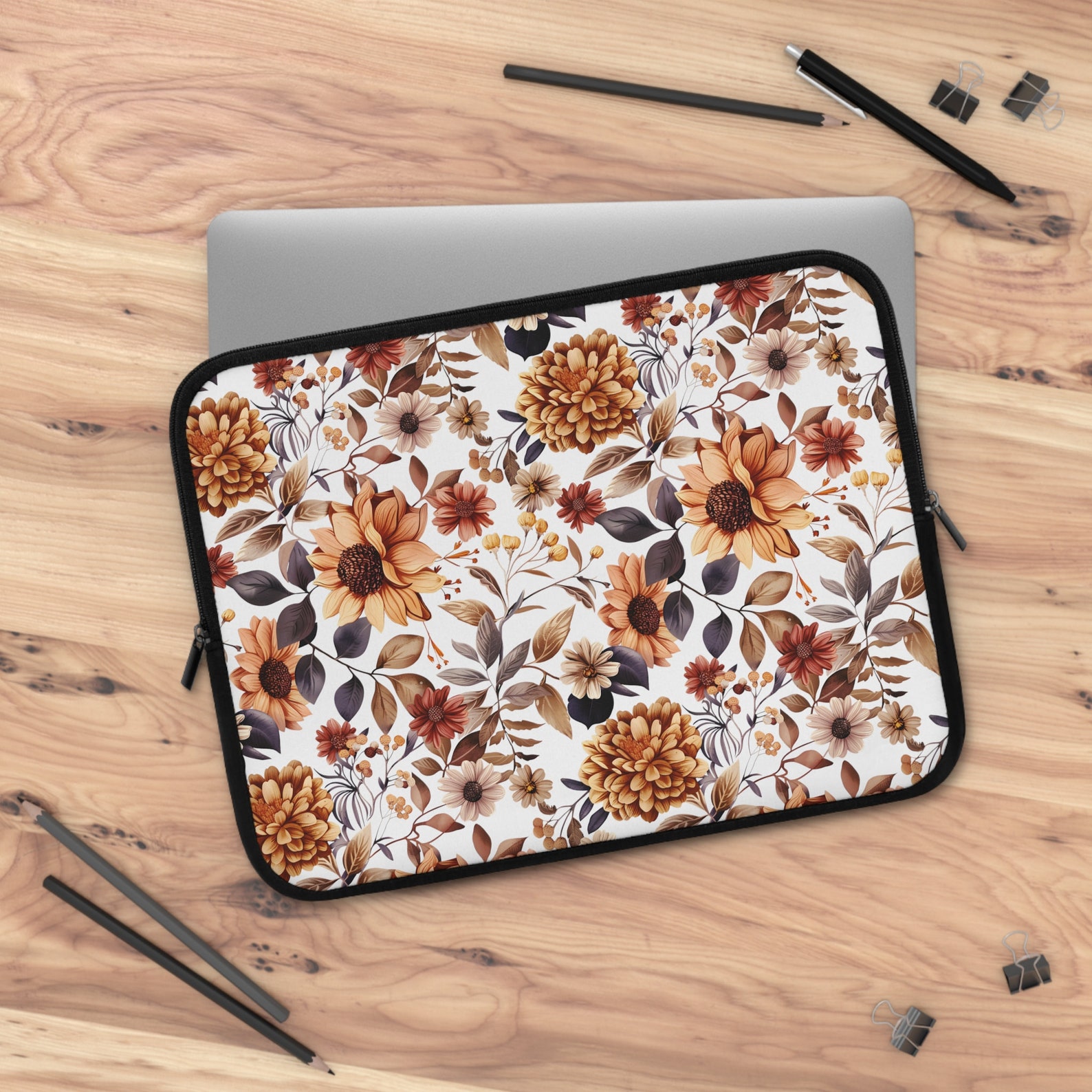 Cottagecore Laptop Sleeve Boho Computer Case Floral Mcbook Cover ...
