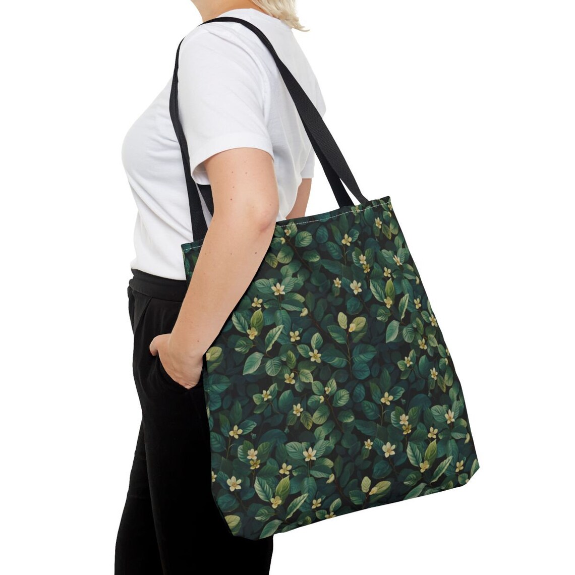 Cottagecore Fall Tote Bag Botanical Leaves Shopping Bag Forestcore ...