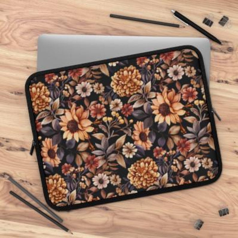 Cottagecore Laptop Sleeve Boho Computer Case Floral Mcbook Cover ...