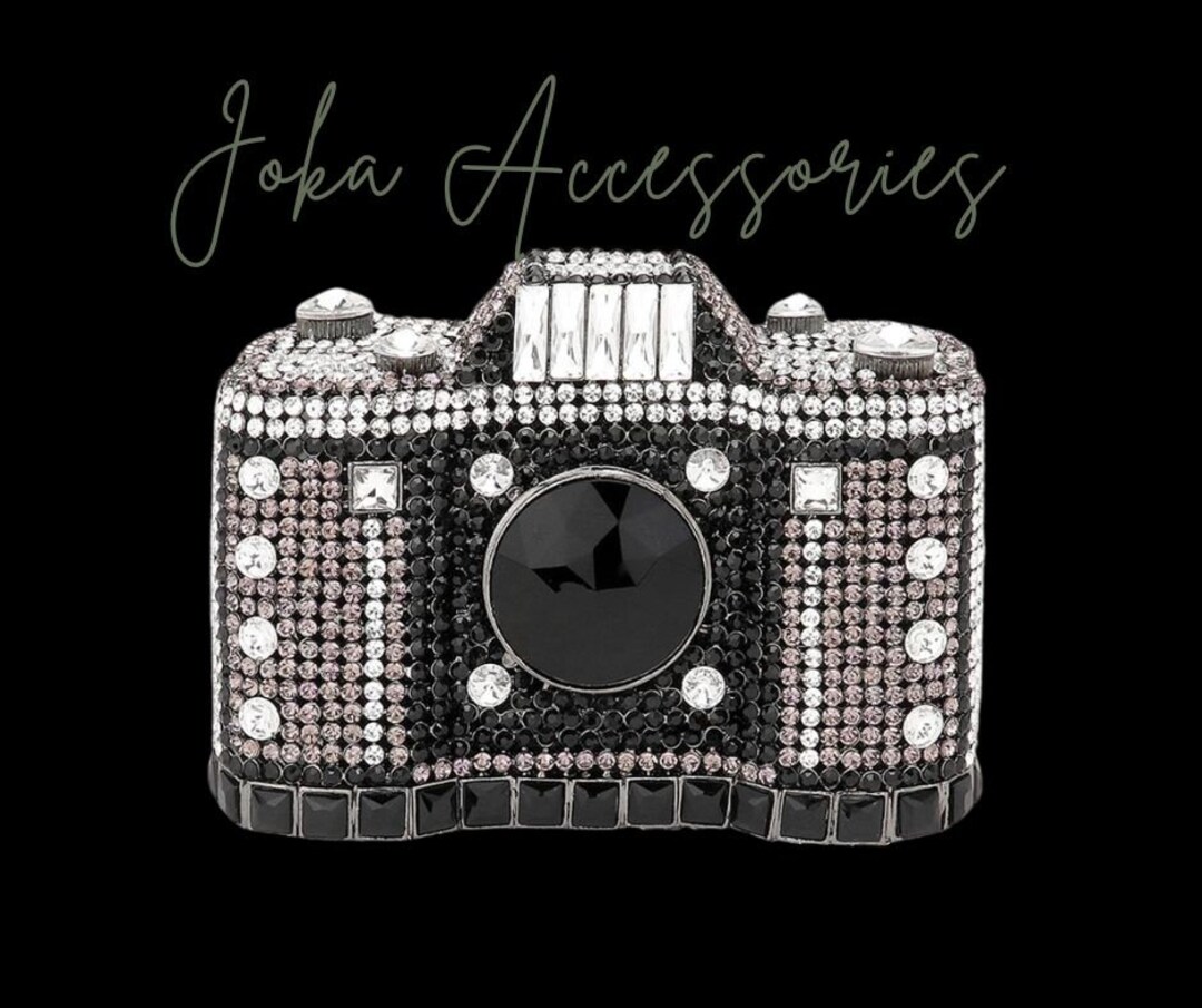 Crystal Rhinestone Camera Clutch / Tote / Shoulder Bagg / Tote ...