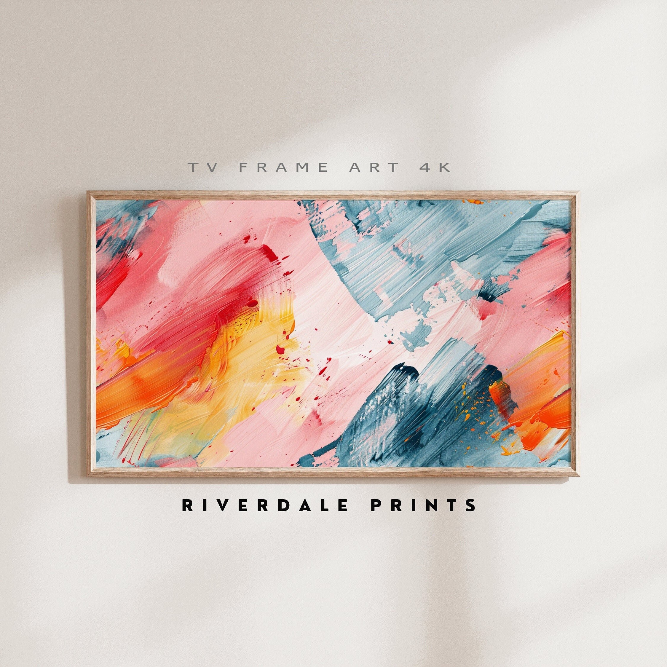 Frame TV Textured Colorful Abstract Modern Maximalist Frame TV Art ...