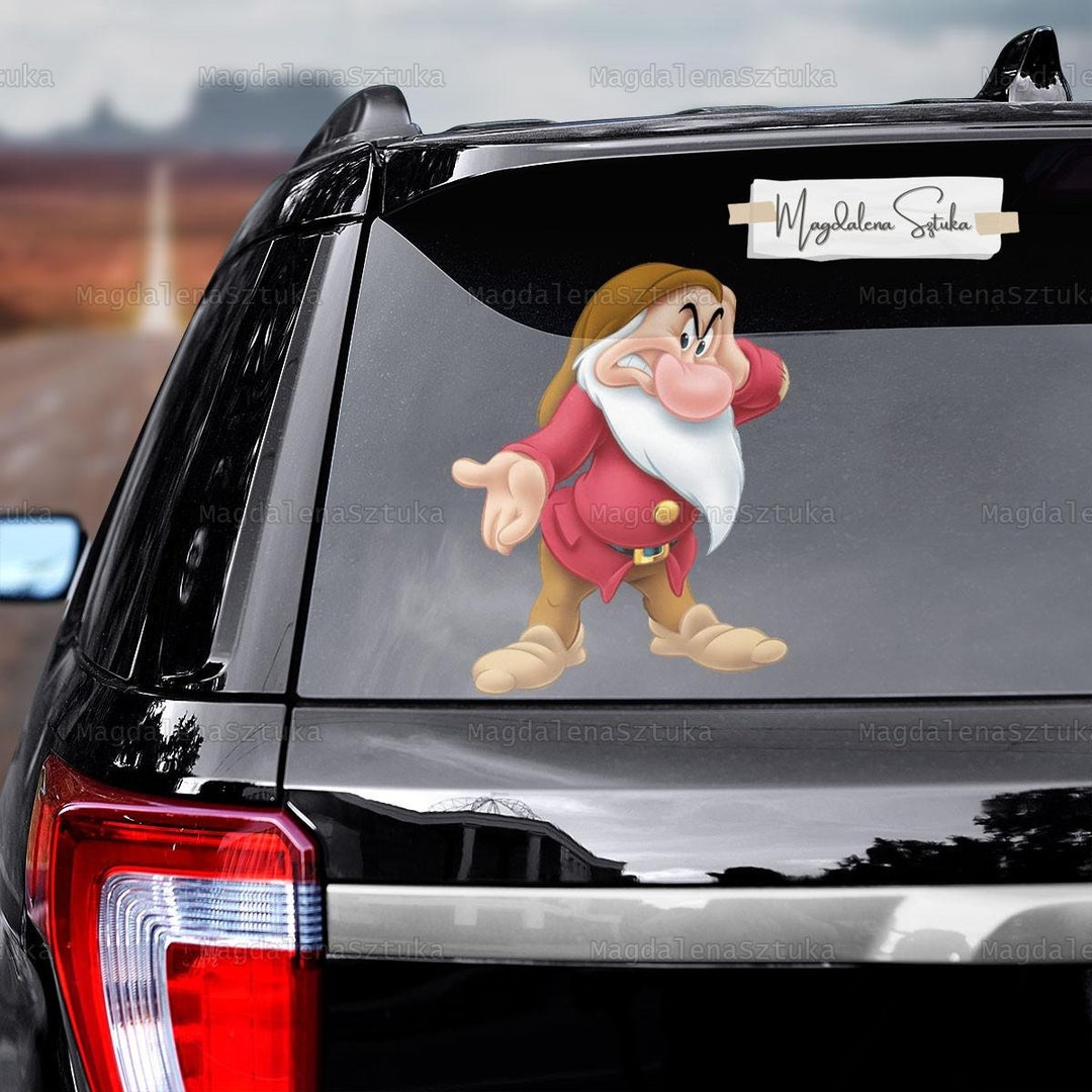 Grumpy Car Decals, Grumpy Dwarf Car Sticker, Cartoon Disney for Car ...