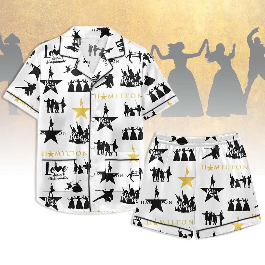 Hamilton Musical Short Satin Pajamas, Alexander Hamilton Pajamas Set ...