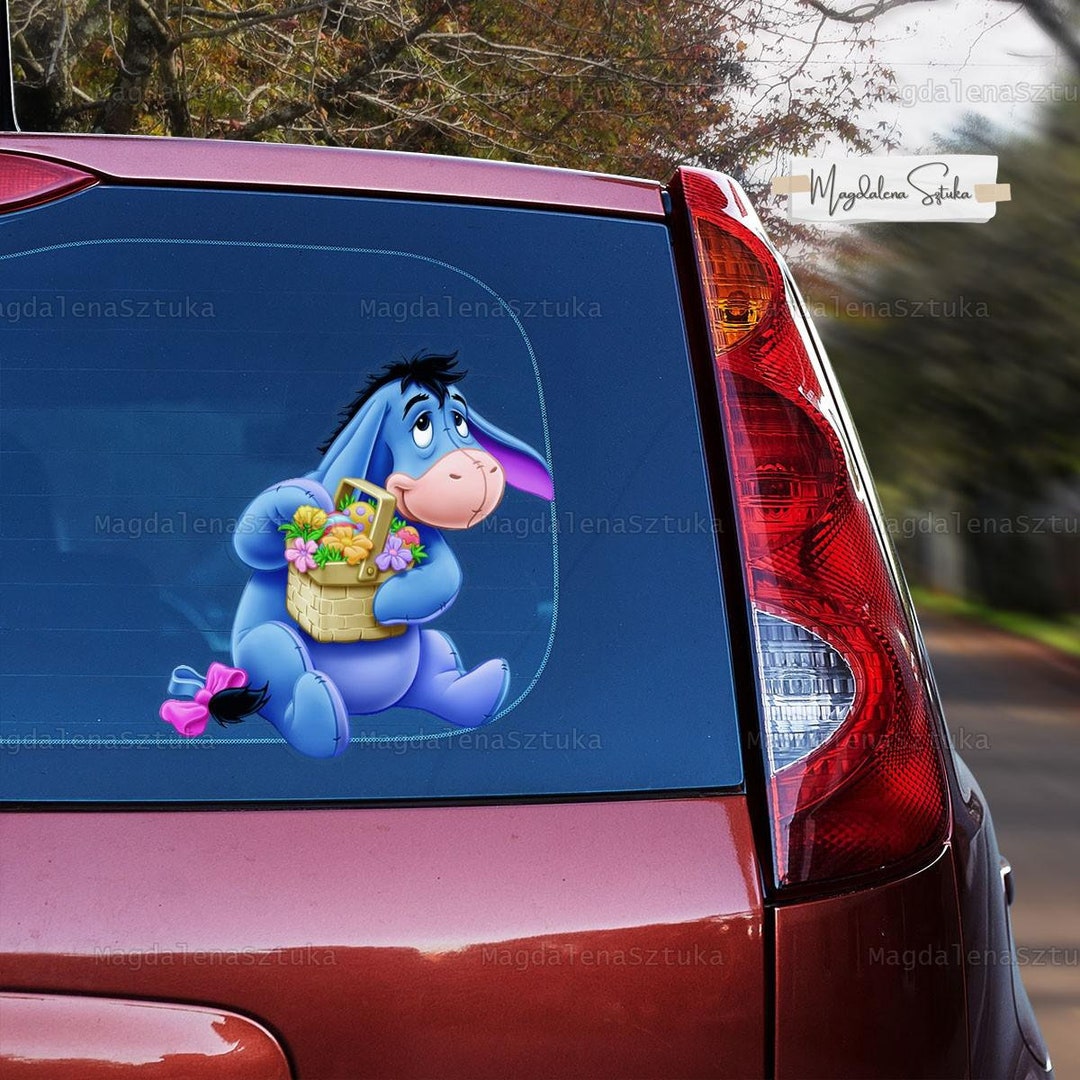 Eeyore Car Sticker, Eeyore Cartoon Decal, Disney Eeyore Character Vinyl ...