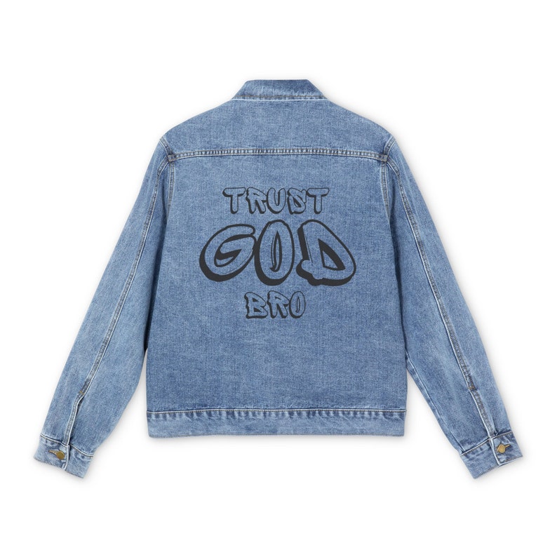 Trust God Bro Men's Denim Jacket - Etsy
