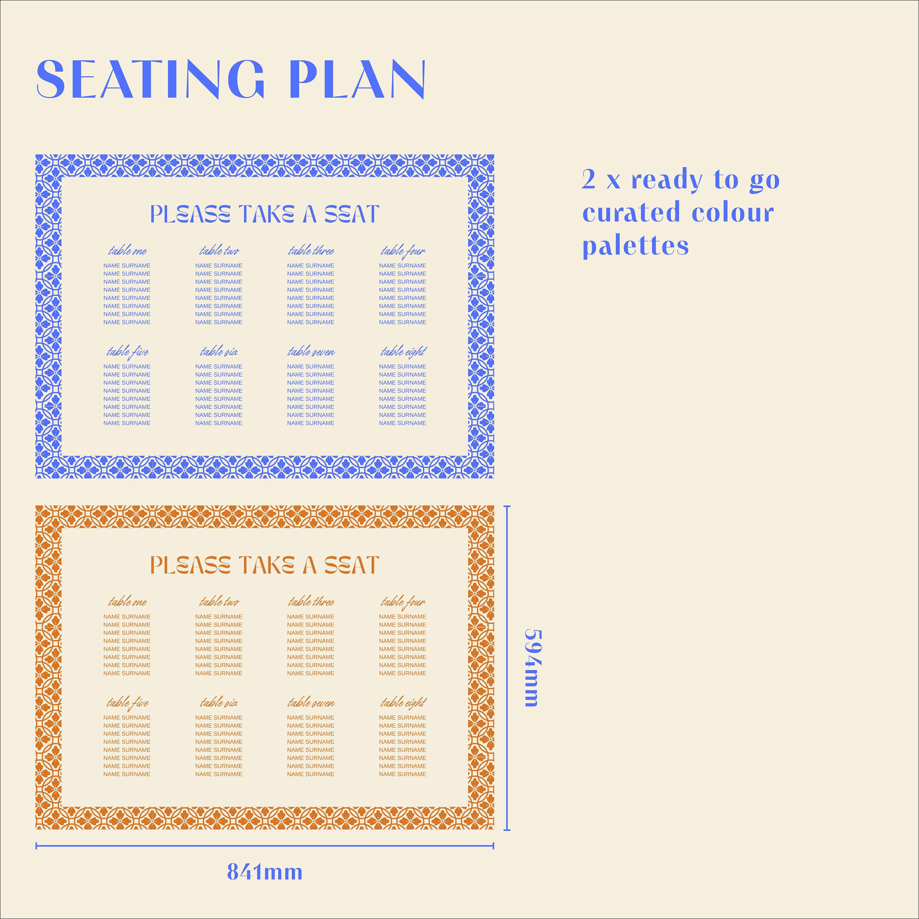Editable Seating Plan · Digital Seating Plan · Limoncello Love Letters ...