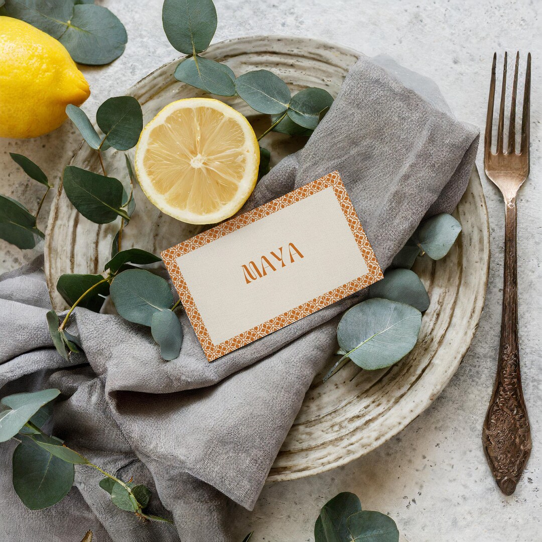 Editable Place Card · Digital Place Card Design · Limoncello Love ...