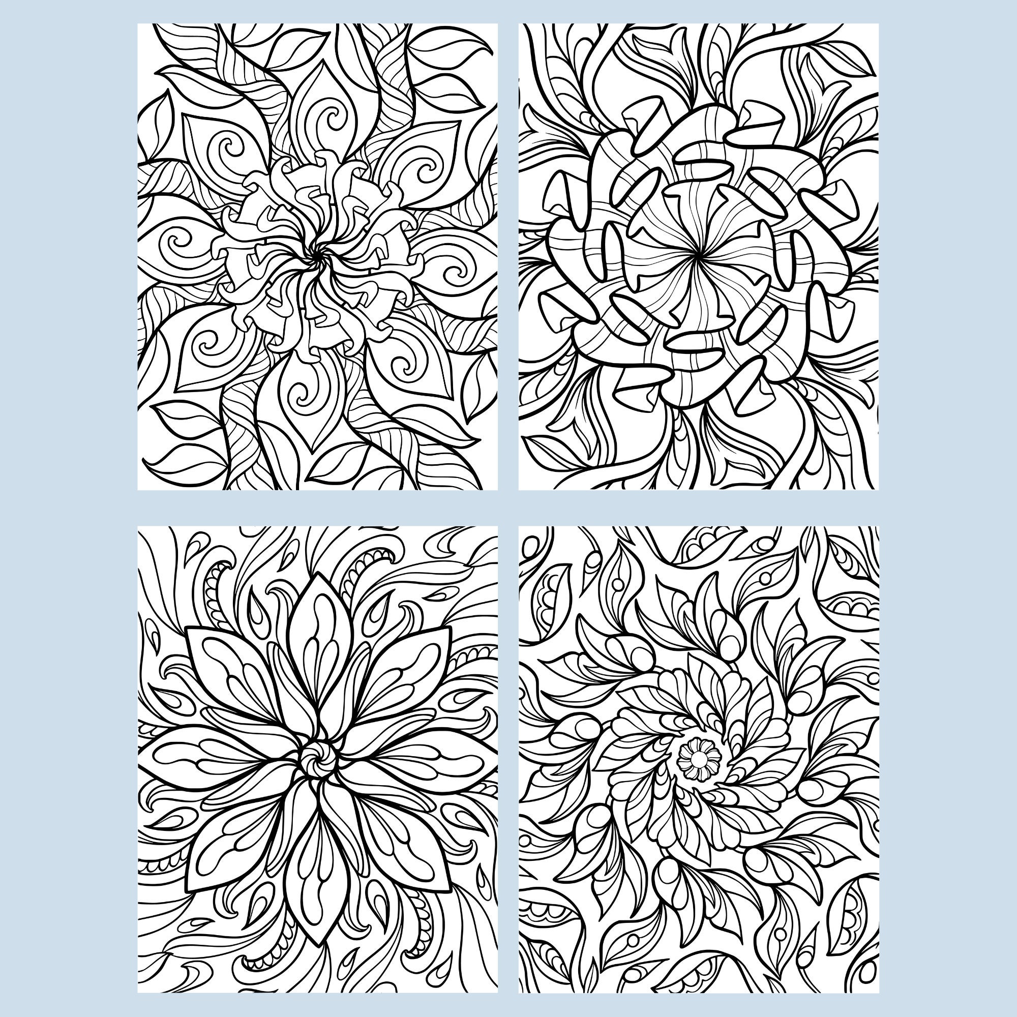 Flower Mandala Coloring Book | Coloring Page | Coloring Book | Digital ...