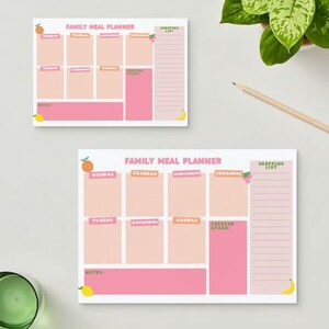 Family Meal Planner Printable Weekly Meal Planning Template Digital ...