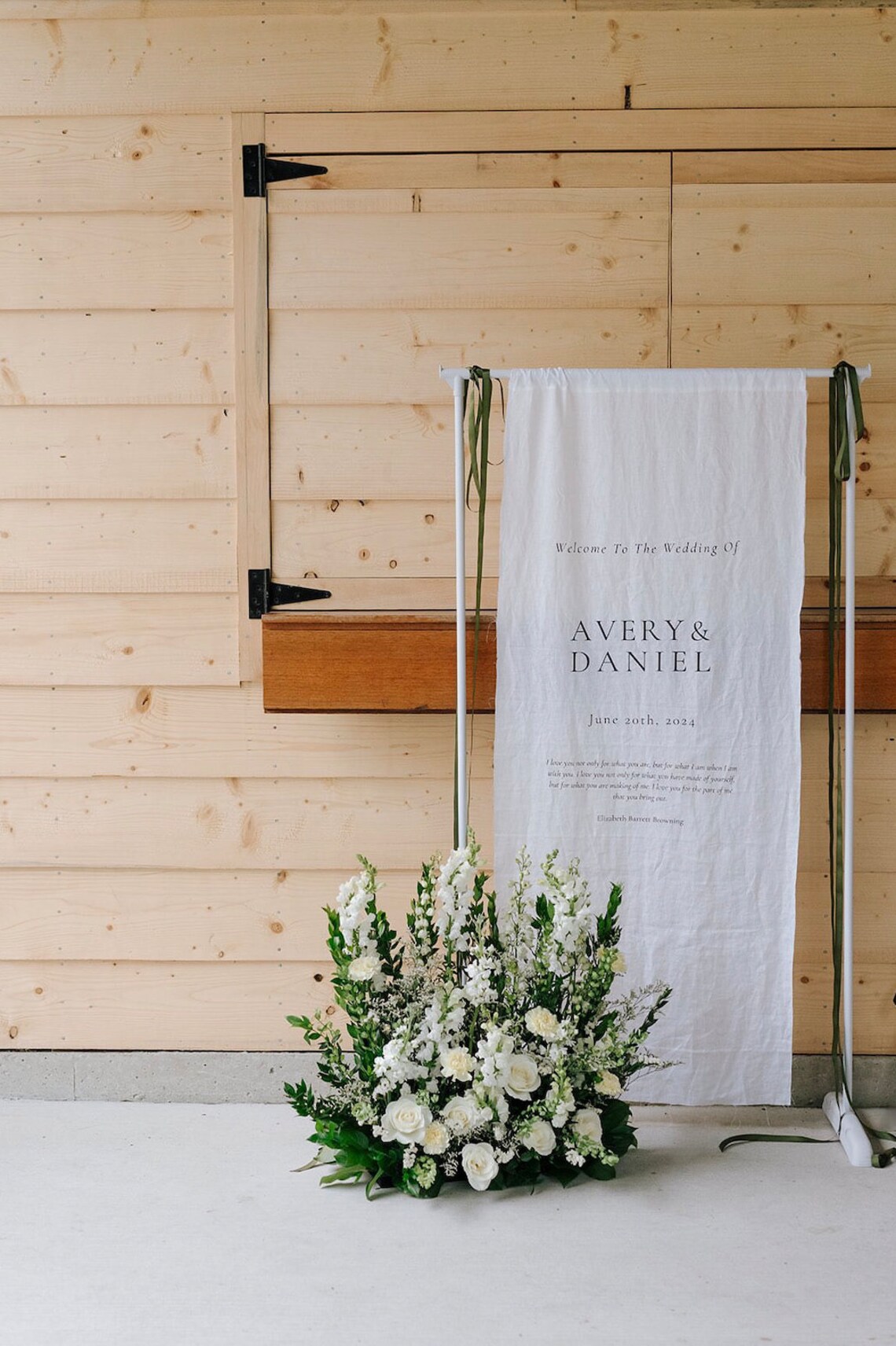 Custom Fabric Welcome Signs | Weddings + Events Linen Welcome Signs ...