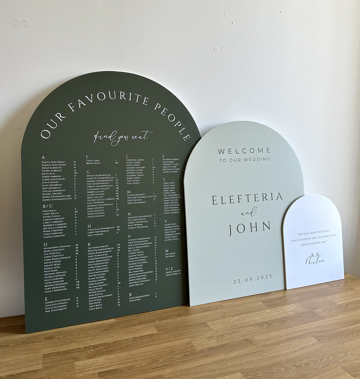 Welcome Sign, Seating Chart & Bar Menu Bundle | Chic Minimal Arch ...