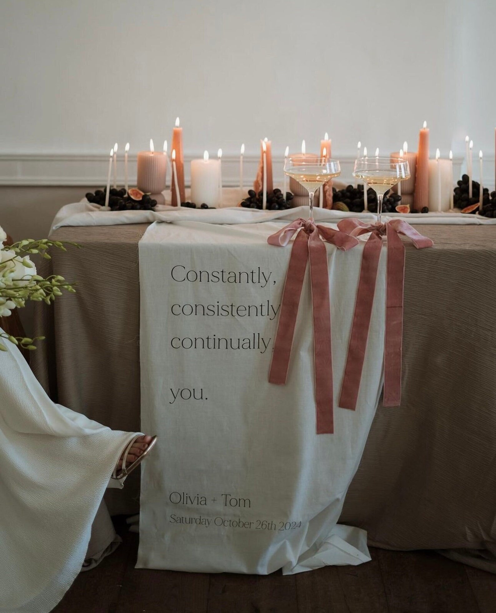 Wedding Welcome Sign Linen Custom Printed Fabric Wedding Welcome Sign ...