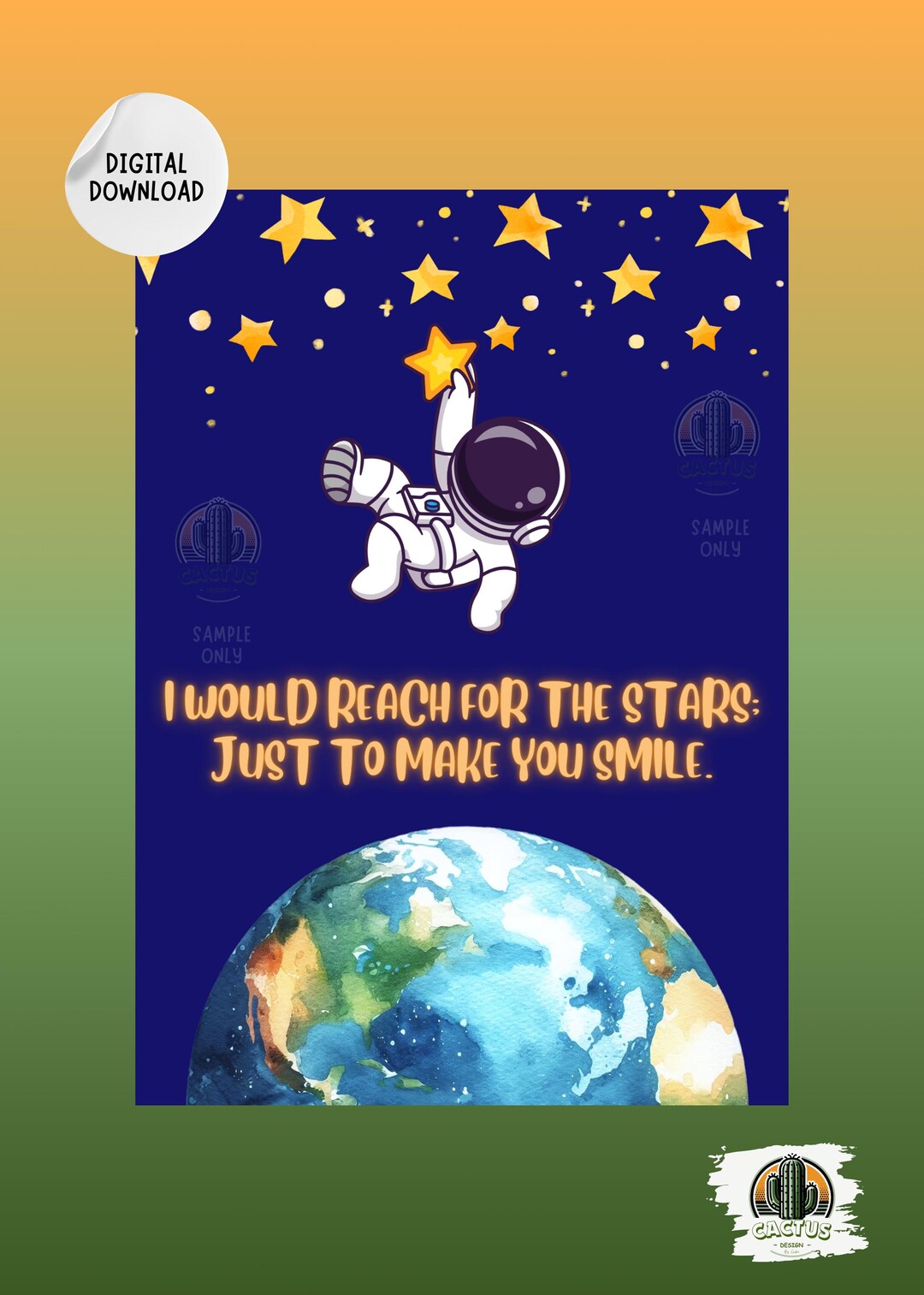 Astronaut Valentine Card Out of This World Valentine Card Printable ...