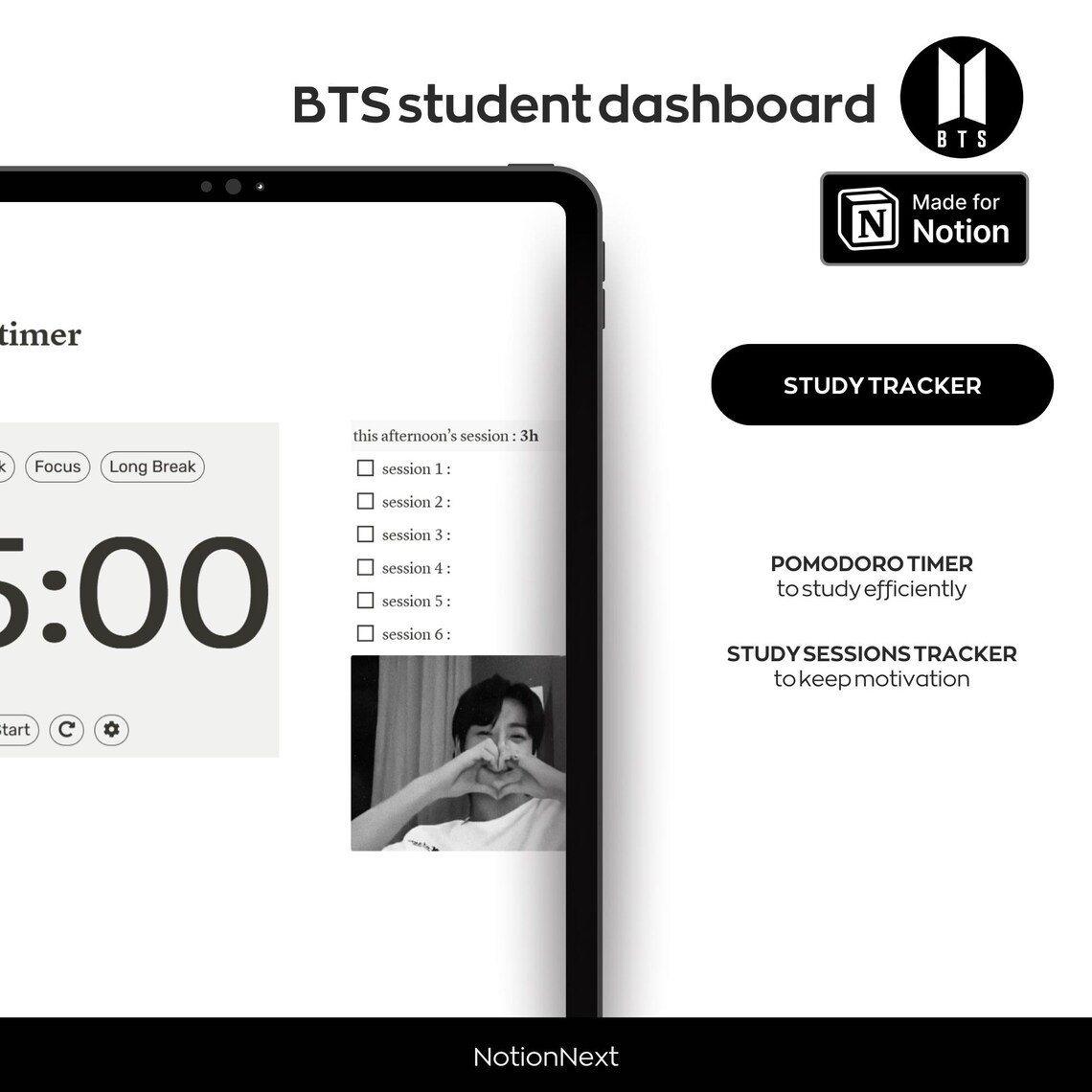 BTS Student Dashboard - Notion Template - Etsy