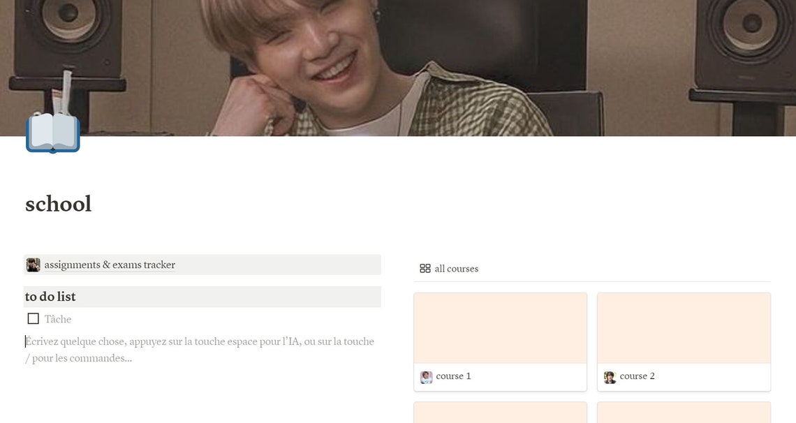 BTS Student Dashboard Notion Template - Etsy