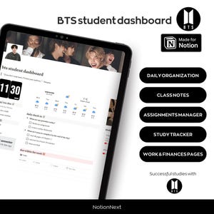 BTS Student Dashboard - Notion Template - Etsy