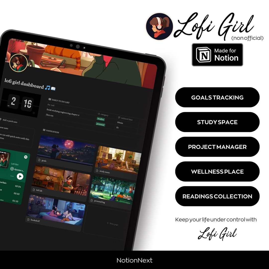 Lofi Girl - Notion Template - Etsy