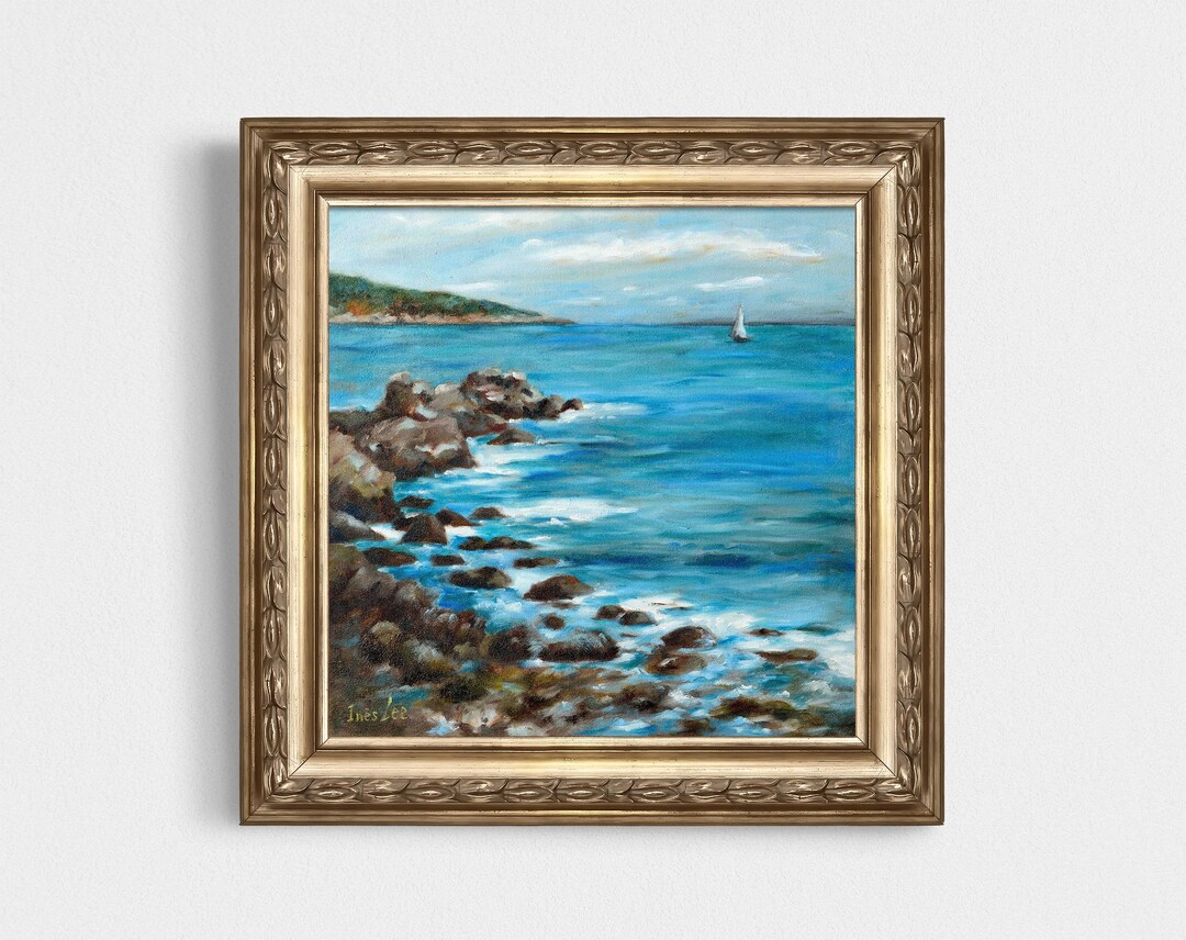 Wall Art of Acadia National Park Ocean Coast Line Original Handmade ...