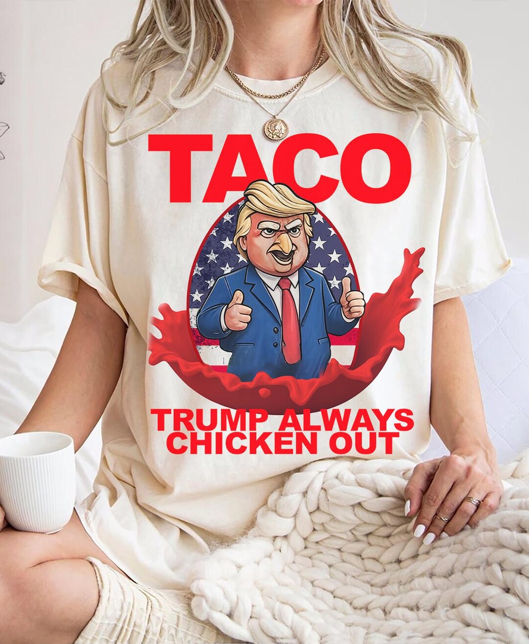 TACO Trump Always Chickens Out Funny Shirt, Anti Trump Shirts ...