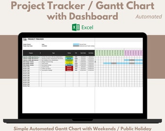 Project Tracker Timeline Management Template Simple Easy to Use Excel ...