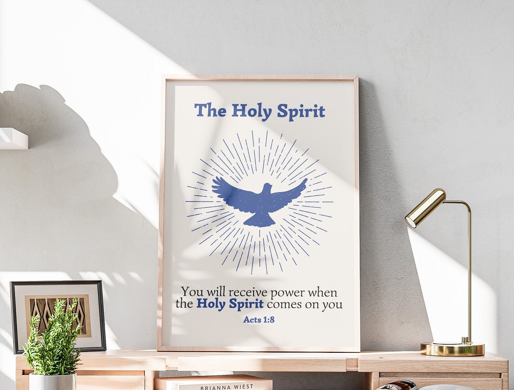 Receive Power of the Holy Spirit Poster Acts 1:8 Bible Verse Christian ...