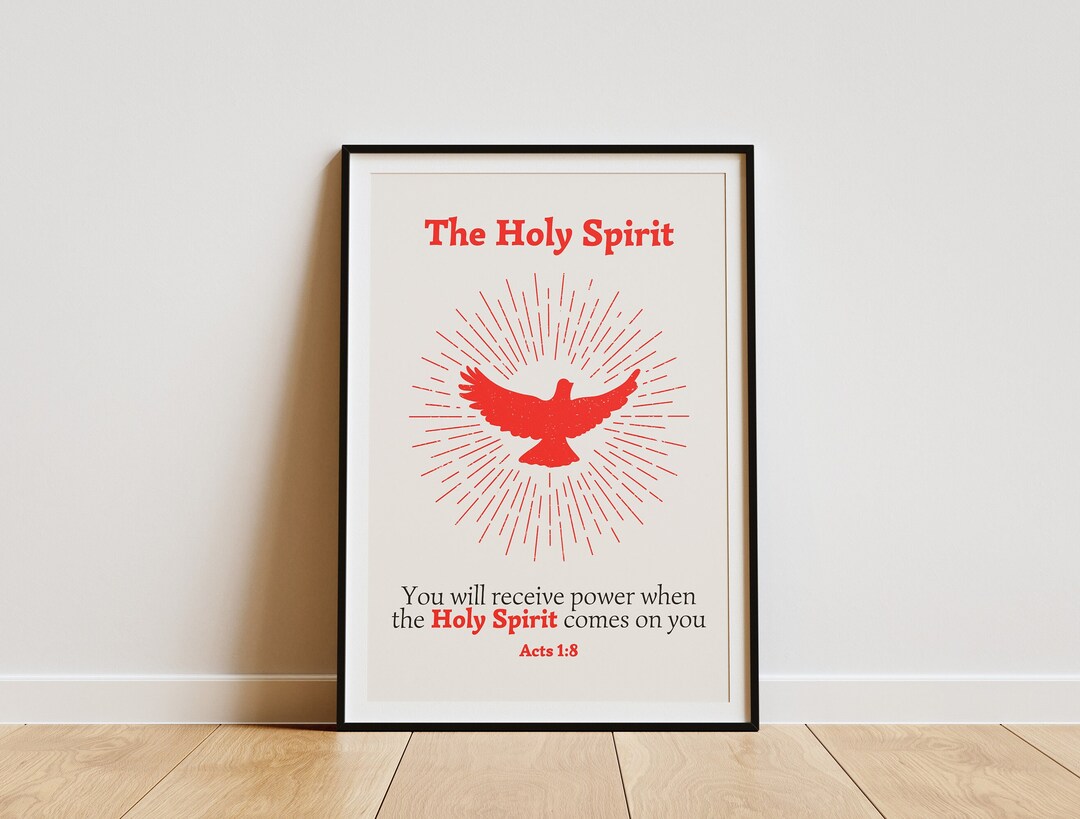 Receive Power of the Holy Spirit Poster | Acts 1:8 Bible Verse ...