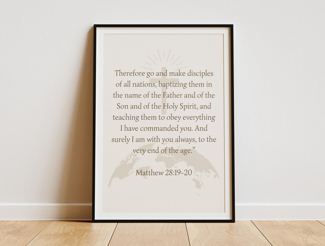 Go and Make Disciples | Christian Wall Art Print | Bible Scripture ...