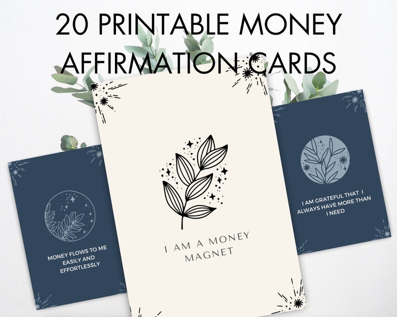 20 Printable abundance Affirmation Cards - Etsy
