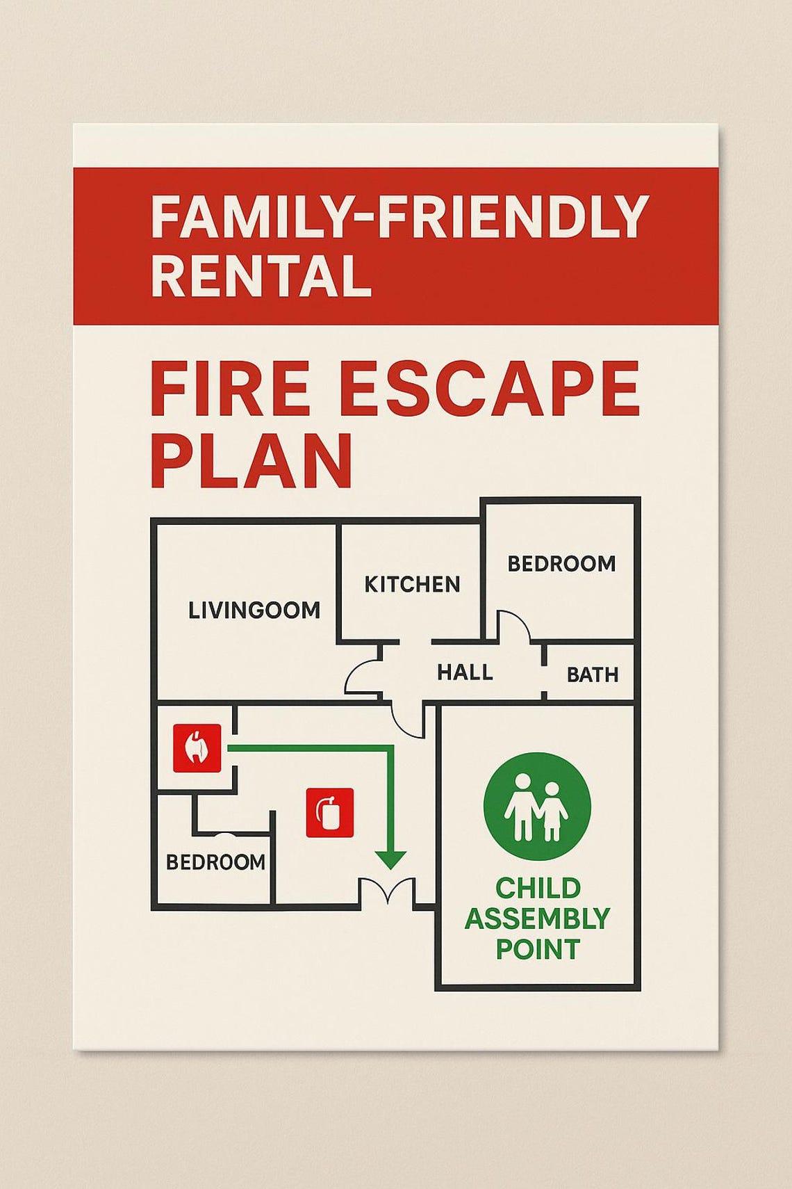 Office Fire Escape Plan | Workplace Evacuation Diagram | Custom ...