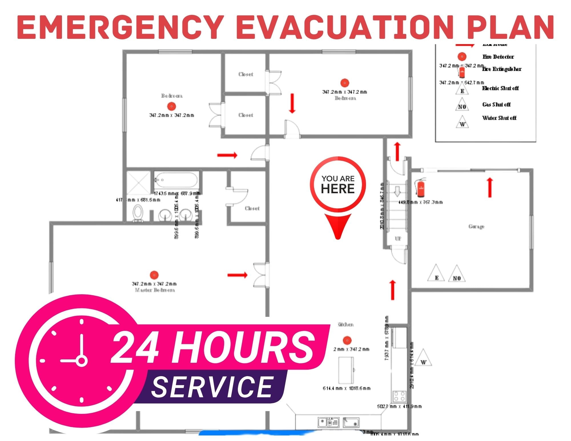 Safety Emergency Evacuation Fire Exit, Escape Plan, Diagram, Floor Plan ...